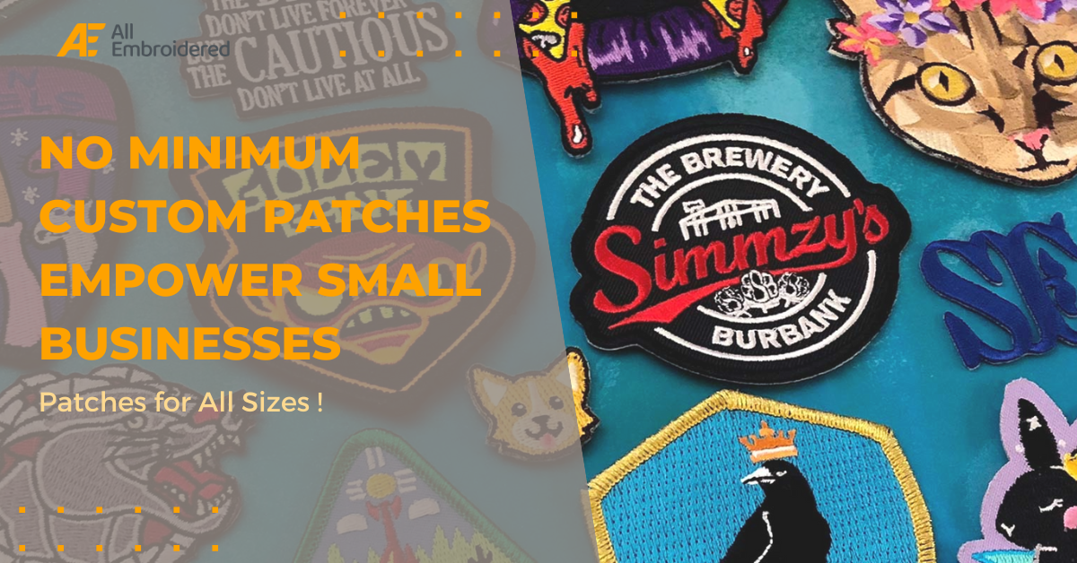 No Minimum Custom Embroidered Patches for Individuals and Small Groups - All Embroidered